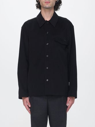 Saint Laurent Hemdjacke aus Baumwolle mit klassischem Kragen und &uuml;berschnittenen Schultern