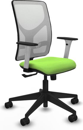 Piqueras y Crespo Stuhl mit verstellbarer Lendenwirbelst&uuml;tze, mit wei&szlig;en und schwarzen Armlehnen, ausgestattet mit 3 Positionen und Schneideschaum, mit Rollen von 65 mm