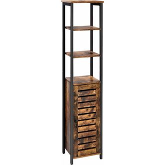Vasagle Vasagle - Meuble Colonne, Meuble de Rangement, Armoire de Rangement, Style Industriel, Armoire de Salle de Bain, Haut, pour Salon, 37 x 30 x 167 cm