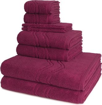 ROSS 8 teiliges Frottier-Set - Cashmere Feeling (2 X Wasch- 2 X G&auml;ste- 2 X Dusch- 2 X Handtuch im Set) - 520 g/m2 - Baumwolle - Walkfrottee - saugstark - w