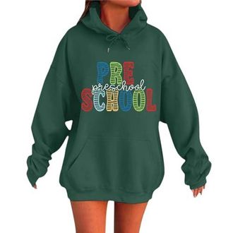 Generic 2026 Printemps Femmes Casual Hiver Sweat &agrave; Capuche avec Lettre Imprim&eacute;e Pull en Polaire Sweatshirt Confortable Chaud Loungewear pour un usage quotidie