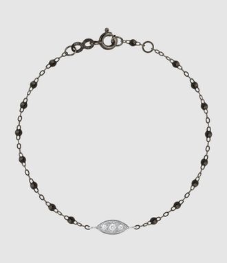 Gigi Clozeau Bracelet Clin doeil Or Noir Diamants 17cm