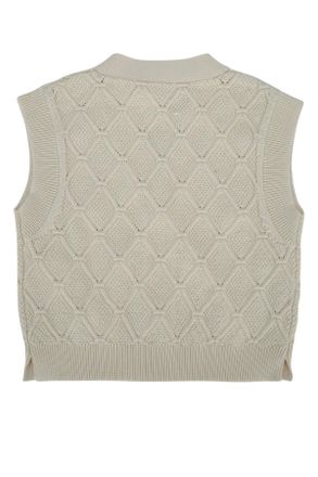 BONPOINT Boys Rtw Upb Ecru Laine Coton Maglieria Sweater