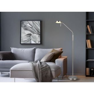 Reality Led Akku Stehlampe moreno dimmbar mit Flexarm, Silber Höhe 137cm