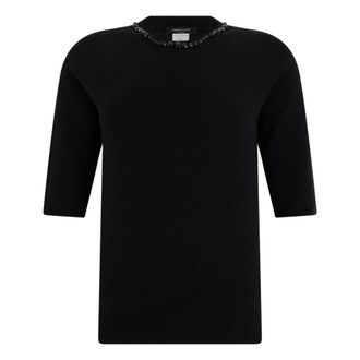 Fabiana Filippi Wollmischungs-T-Shirt - - Knitwear - Damen - Schwarzk - L