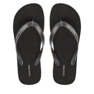 Calvin Klein Zehentrenner Calvin Klein Flatform Flip Flop Met Tpu HW0HW03120 Schwarz