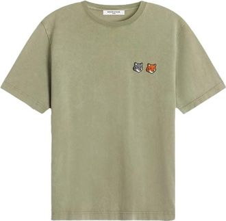 Maison Kitsun&eacute; Patch-appliqu&eacute; T-shirt