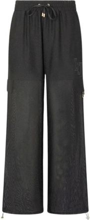 Liu Jo Femme, Pantalons, Noir, Taille: 42 FR Mesh Cargo Pantalons