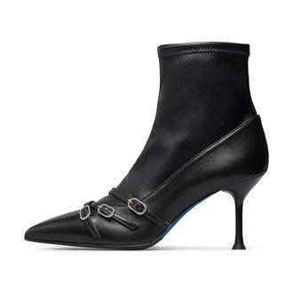 Loriblu Femme, Chaussures, Noir, Taille: 37 EU Bottines &agrave; Bride en Cuir Nappa