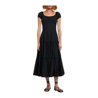 Michael Kors Langes Baumwollkleid - - Dresses - Damen - Schwarzk - XS