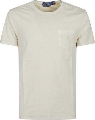 Polo Ralph Lauren Homme, Tops, Beige, Taille: S T-shirt D&eacute;contract&eacute; en Coton