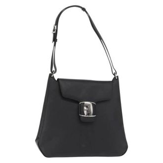 Ferragamo Sac bandouli&egrave;re en cuir Pre-owned - Femme - Pre-owned - Noir - Taille: ONE Size