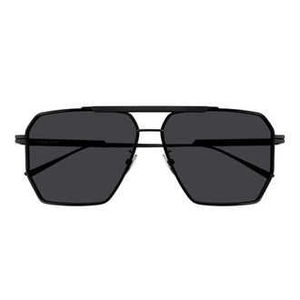 Bottega Veneta unisex, Accessoires, Noir, Taille: 60 MM Caravan Metal Lunettes de soleil