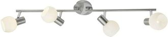 Brilliant Lampe Tiara Spotrohr 4flg eisen/wei&szlig; 4x D45, E14, 40W, geeignet f&uuml;r Tropfenlampen (nicht enthalten) Arme drehbar / K&ouml;pfe schwenkbar - Brilliant