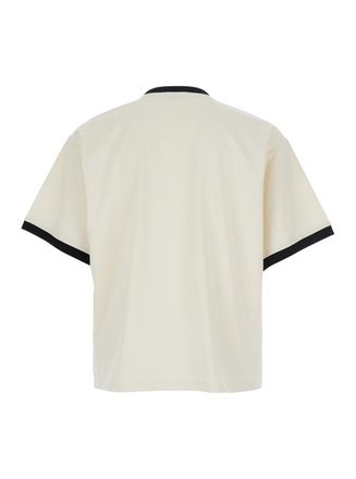 Versace Mens T-Shirt Medusa Doblone Print White Cotton T-Shirts And Polos