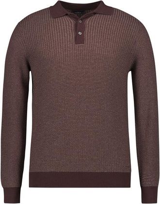 Ragman Herren Pullover braun Baumwolle gemustert