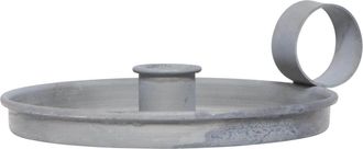 Ib Laursen Metall Kammer Leuchter grau Henkel f&uuml;r Stab Kerzen St&auml;nder Halter