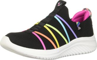 Skechers M&auml;dchen 302242l Bkmt Sportschuhe, Schwarz Gestrickt mit Mehreren Zierteilen, 33.5 EU