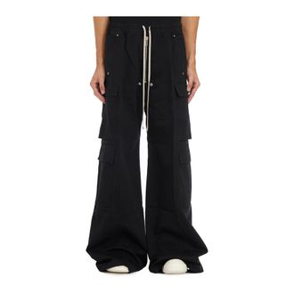 Rick Owens Cargo Jumbo Schwarze Hose - - Trousers - Damen - Schwarzk - S