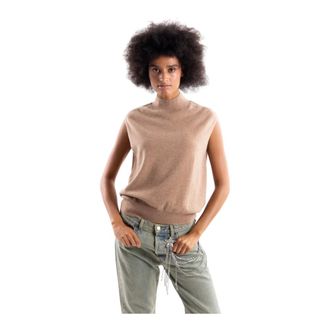 H2O Pull &agrave; col roul&eacute; sans manches Mitera - Femme - Pulls - Beige - Taille: 42 FR