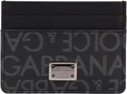 Dolce & Gabbana Homme, Accessoires, Noir, Taille: ONE Size Portacarte in jacquard spalmato