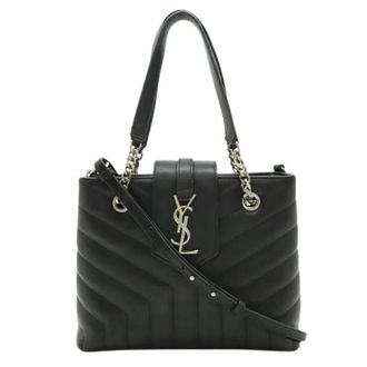 Saint Laurent Pre-owned Sac bandouli&egrave;re 2-en-1 en cuir Paris Loulou - Femme - Pre-owned - Noir - Taille: ONE Size