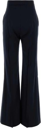 Vivienne Westwood Womens Dark Blue Wool Wide-Leg Pant Navy Exterior: Virgin Pantaloni Trousers