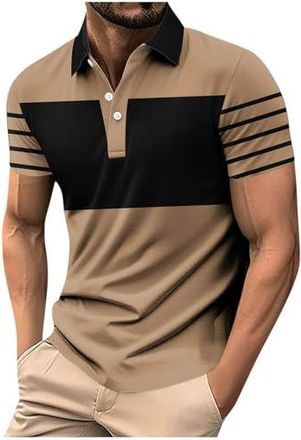 Generic Chemise de golf extensible d&eacute;contract&eacute;e &agrave; manches courtes et col rabattable, l&eacute;g&egrave;re, polyvalente, &eacute;l&eacute;gante, confortable, respirante, pour le travail, 