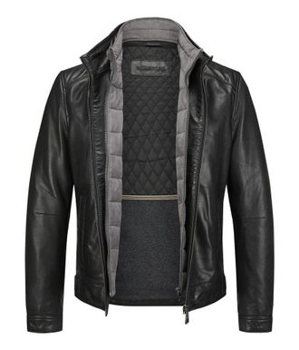 Milestone Lederjacke MSBarney aus Lammleder mit abnehmbarem Windschutz