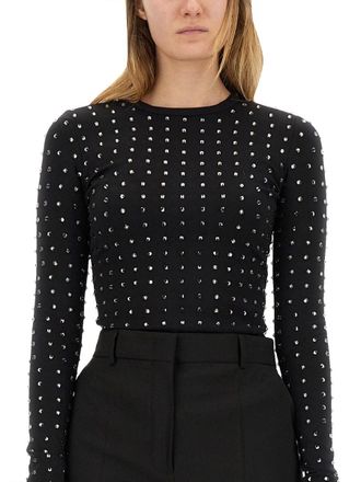 Sportmax Crystal-Embellished Blouse - Black