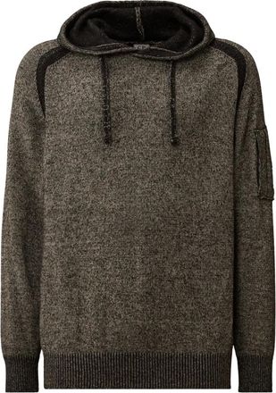 C.P. Company C.p. Company, Homme, Sweatshirts et sweats &agrave; capuche, Gris, Taille: S Lambswool Sweat &agrave; capuche