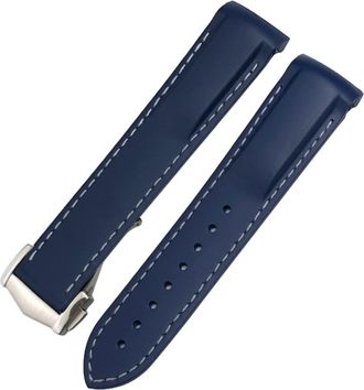 Generic 19 mm Gebogene Gummi -Uhrband -Passform f&uuml;r Omega Moonwatch 300 AT150 -Gurt