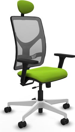 Piqueras y Crespo Stuhl f&uuml;r &Uuml;berwachungsh&uuml;tten mit 3D-Armen, h&ouml;henverstellbarer Lendenwirbelst&uuml;tze und festem Kopfteil, ausgestattet mit Syncro/Traslack und Schneidesch