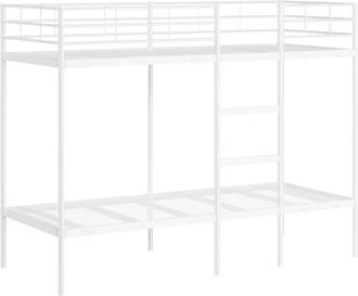 vidaXL Etagenbett ohne Matratze Wei&szlig; 75x190 cm Stahl vidaXL