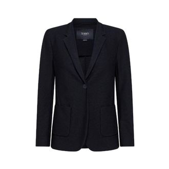 Seventy Femme, Vestes, Bleu, Taille: 42 FR Blazer Tailleur Crois&eacute; Simple