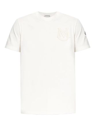 Moncler t-shirt à patch logo - Blanc