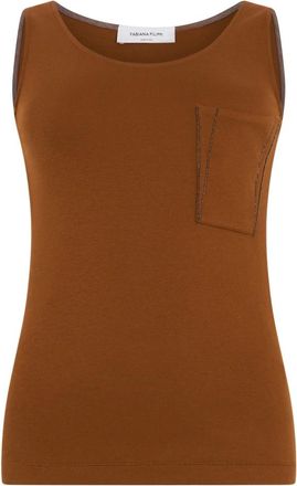 Fabiana Filippi Femme, Tops, Brun, Taille: 34 FR Top sans manches