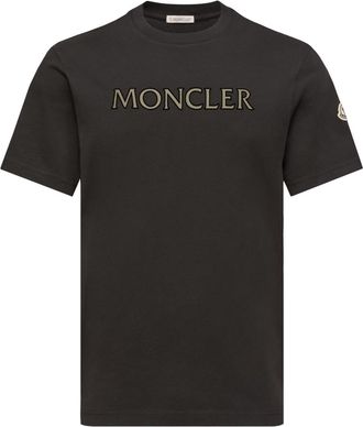 Moncler Moncler T-shirt En Coton &Agrave; Imprim&eacute; Logo, Homme, Noir, Taille: 3xl