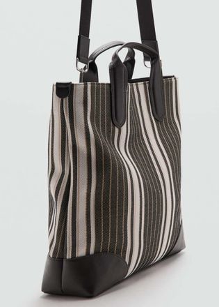 Mango Sac stripes marron - Homme - Taille unique - MANGO MAN