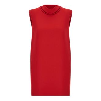Valentino Garavani Femme, Robes, Rouge, Taille: 36 FR Robe Couture en Soie Pure Cady Unie