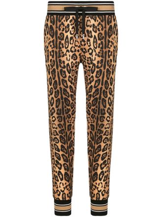 Dolce & Gabbana Jogginghose mit Leoparden-Print - Braun