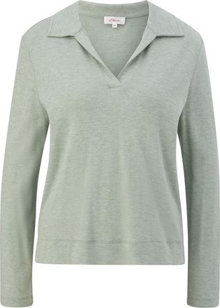 s.Oliver Damen T-Shirt Langarm Green, 72W9 gr&uuml;n, 36