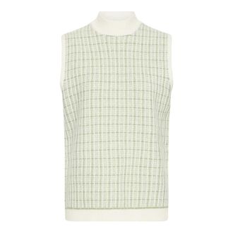 Ichi Ichi - Birch W Iguana Check - 9000039 - Femme - Pulls - Vert - Taille: 38 FR