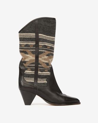 Isabel Marant Bottes Lijita - Femme - Noir D&eacute;lav&eacute; - Taille36 - Isabel Marant