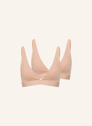 erlich textil Erlich Textil Erlich Textil 2 Pack Seamless Plunge Bh Casual Cotton Plunge Bh Im 2er Pack braun