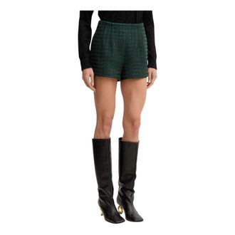 A|X Armani Exchange Shorts en tissu textur&eacute; - Femme - Shorts - Vert - Taille: 36 FR