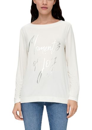 s.Oliver Damen T-Shirt Langarm White 46