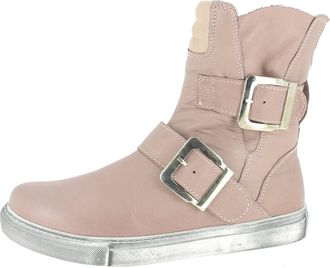 Andrea Conti Damen Stiefelette Leder Biker Boot Riemen Schnalle 0346833, Größe:37 EU, Farbe:Rosa