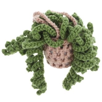 Artibetter Geh&auml;kelter Auto Anh&auml;nger H&auml;kelpflanze R&uuml;ckspiegelzubeh&ouml;r Wollmaterial H&auml;ngende Autodekoration f&uuml;r Fahrer Innenraum Wohnzimmer B&uuml;ro