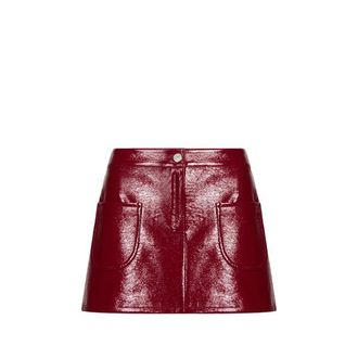 Courr&egrave;ges Mini jupe en vinyle
